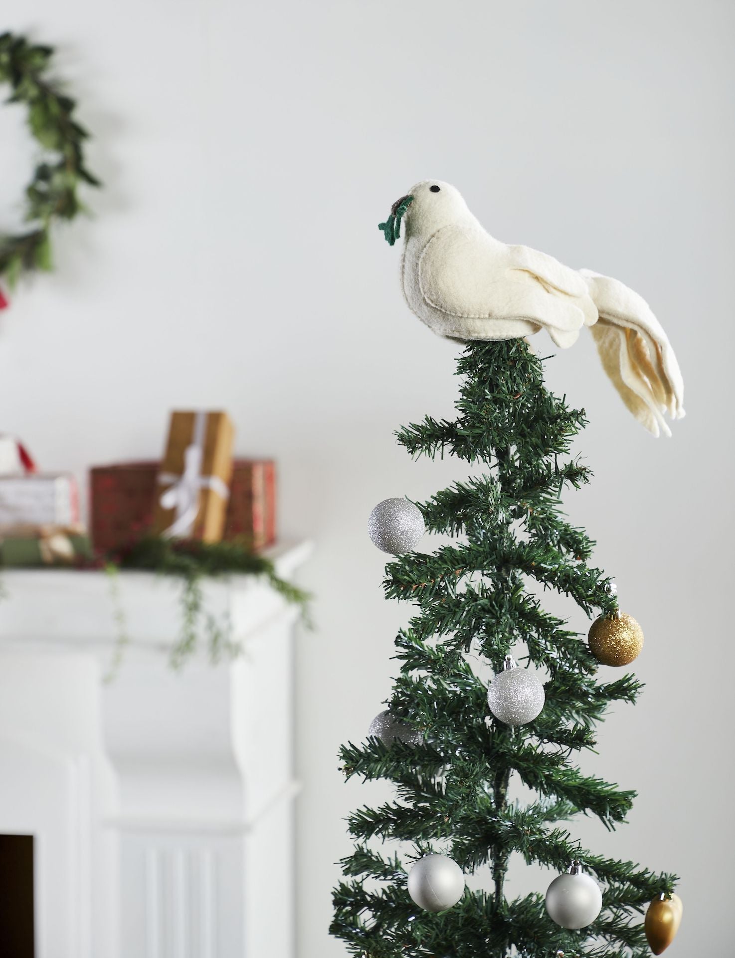 Handmade Hand Felted Wool Christmas Tree Topper - Dove Arcadia Home ...