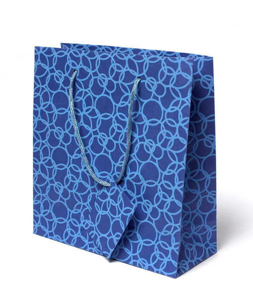 Set of Six Recycled Cotton Gift Bags Tag Black Circles Design Arcadia ...